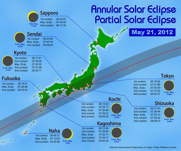 Japan annular eclipse events & live cast listing :: YokosoNews